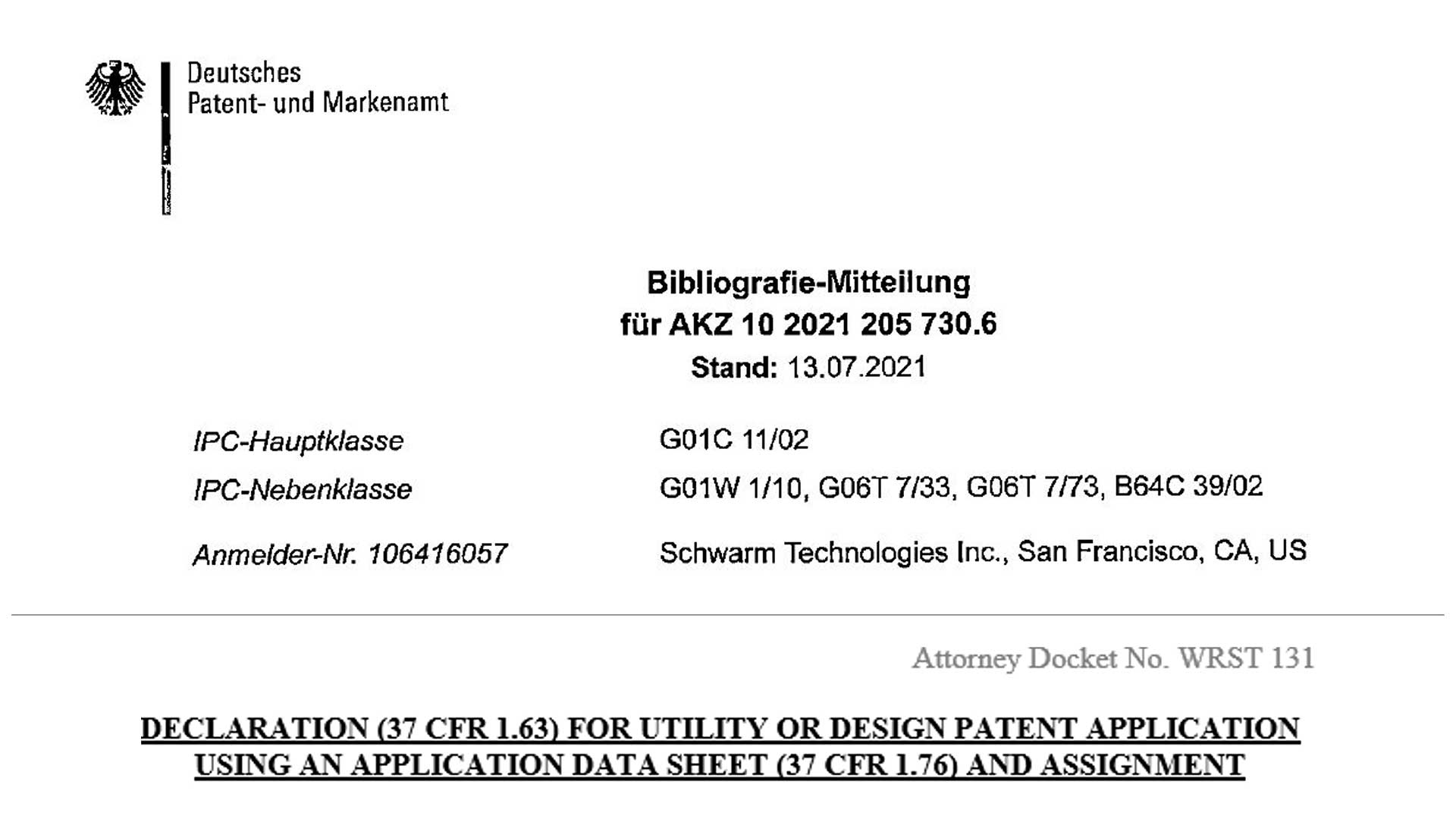 Introducing our weather patent. - Schwarm Technologies Inc.